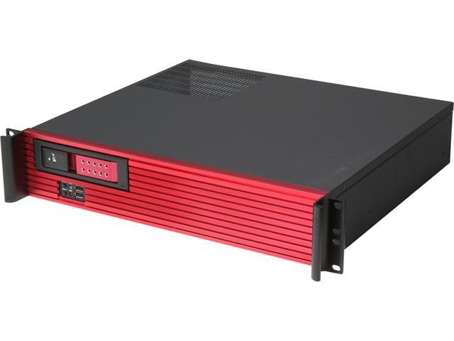 iStarUSA D213MATX-DE1RD-RD 2U Rackmount Compact Trayless Server Case ...