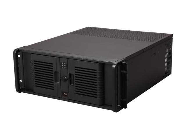 iStarUSA D407P-4DE1BK 4U Rackmount Compact Stylish Trayless Server Case ...