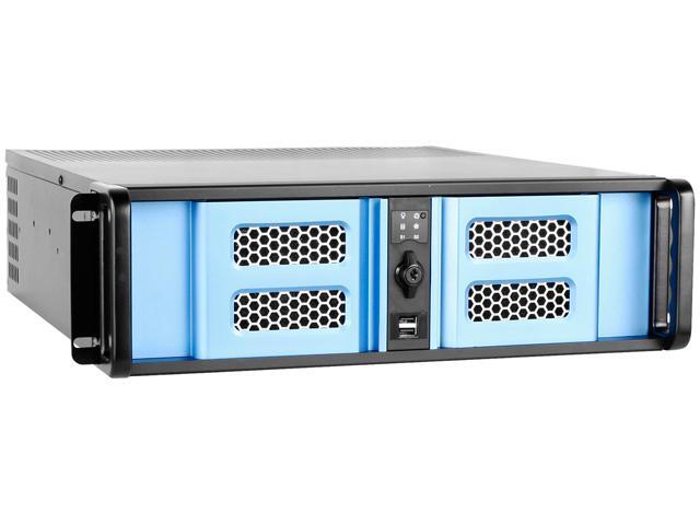 iStarUSA D-300-FSSE Black 3U Rackmount Compact Stylish Front-Mounted ...