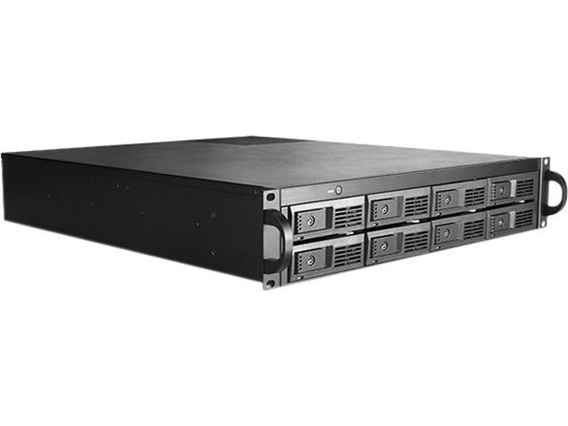 iStarUSA M-280-JB Black 2U Rackmount 3.5" 8-Bay Trayless JBOD Storage ...