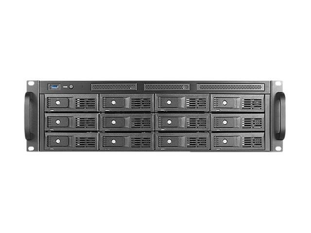 iStarUSA DAGE312UTL-NAS Black 3U Rackmount NAS 3U 12-bay 3.5" SATA 6.0 ...