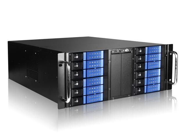 iStarUSA D410-DE12BL Blue 4U 12-bay Stylish Hotswap Trayless Storage ... iStarUSA D410-DE12BL Blue 4U 12-bay Stylish Hotswap Trayless Storage ...