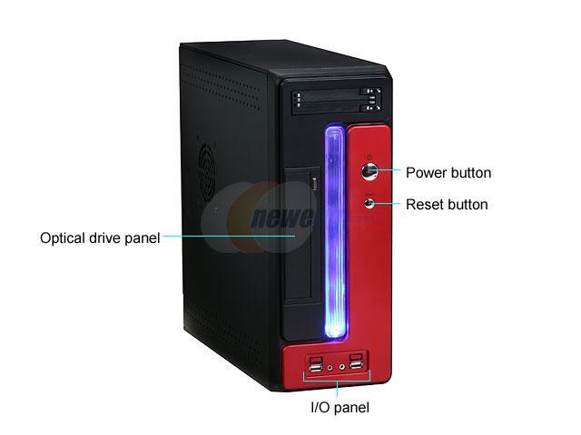 Athena Power CA-1015CR40H21 Black / Red SECC Steel MicroATX Desktop ...