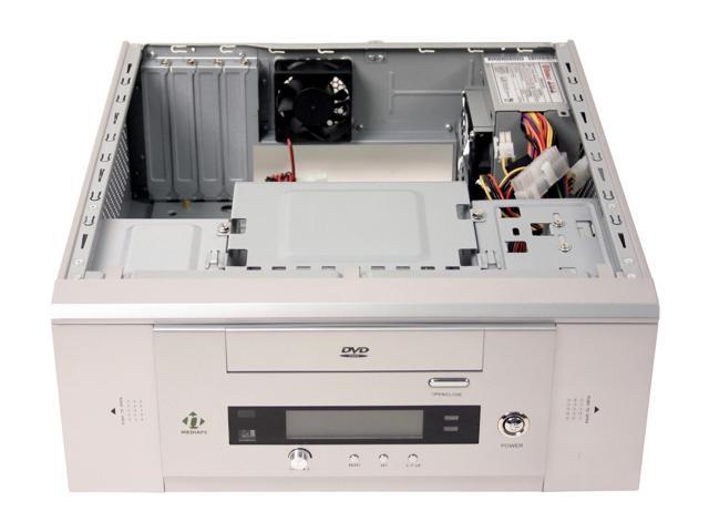 nMEDIAPC HTPC 100 SA Silver Steel MicroATX Media Center Computer Case ...