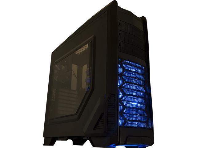 XION XION Gaming Series XON-985-BK Black with BLUE LED Light Computer ...