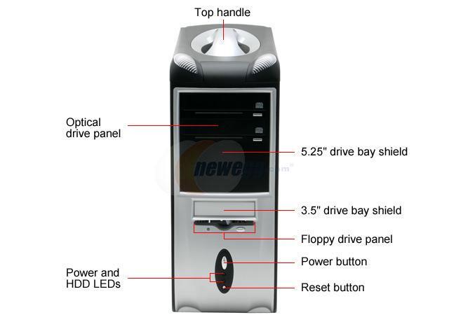 ATRIX CSCI-L8005-C43 Black/Silver Computer Case - Newegg.com