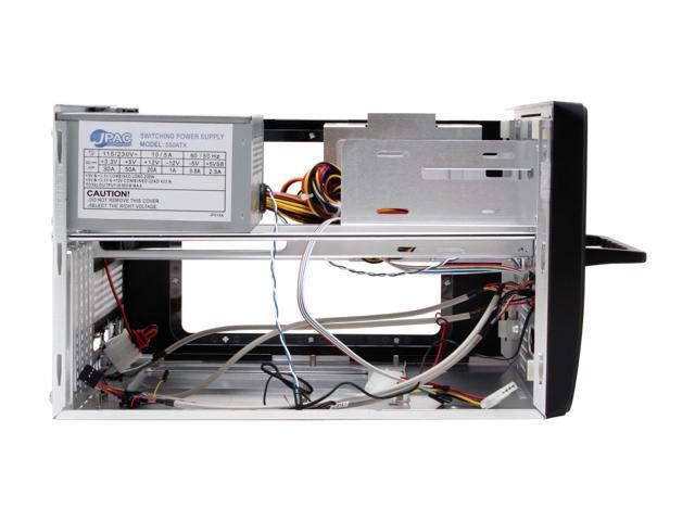 JPAC 901Black/Silver Aluminum MicroATX Media Center Computer Case 550W ...