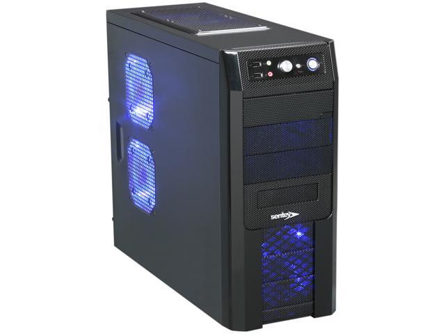 Sentey Black Box Series 4284 Mid Tower Case w/ HD Audio/ SECC .7mm 2x ...