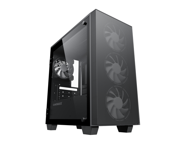 Gamemax Aero Mini Black USB3.0 Tempered Glass Micro ATX Gaming Computer ...