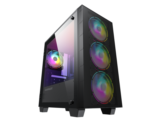 Gamemax Aero Mini Black USB3.0 Tempered Glass Micro ATX Gaming Computer ...