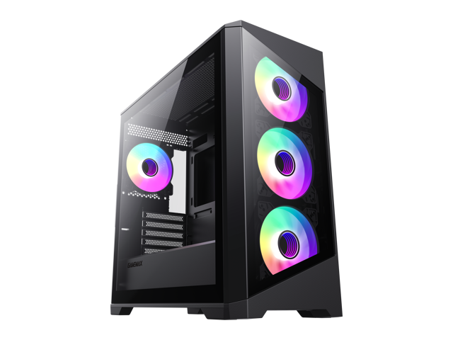 Open Box: Gamemax Destroyer TGB Black USB3.0 Tempered Glass Micro ATX ...