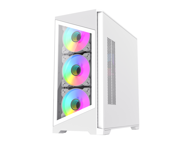 Gamemax Destroyer TGW White USB3.0 Tempered Glass Micro ATX Tower ...