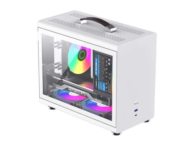 Open Box: GAMEMAX Spark White Mini ITX Tempered Glass USB3.0 /Type C ...