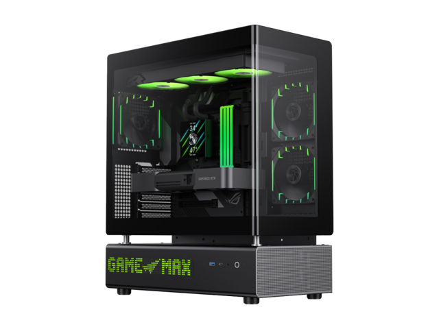 GAMEMAX GAMEMAX N90 Modular Dual-Chamber PC Case with 512-LED Display ...
