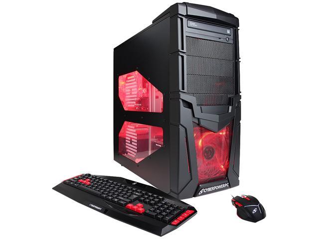 CyberPowerPC CS-425-109 Black / Red AZZA EOS 204S Mid-Tower Gaming Case ...
