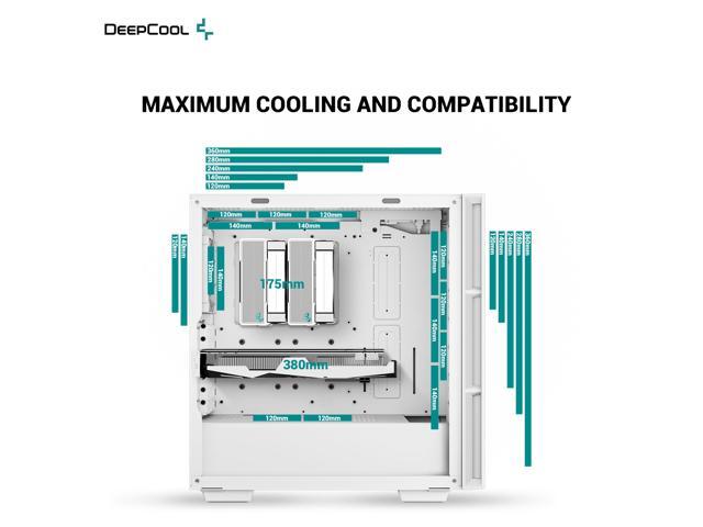 DeepCool CH560 WH ATX Airflow case, 3x Pre-Installed 140mm ARGB Fans ...