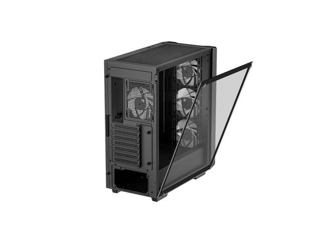 DeepCool CC560 V2 Mid-Tower ATX PC Case, 4x Pre-Installed 120mm LED ...
