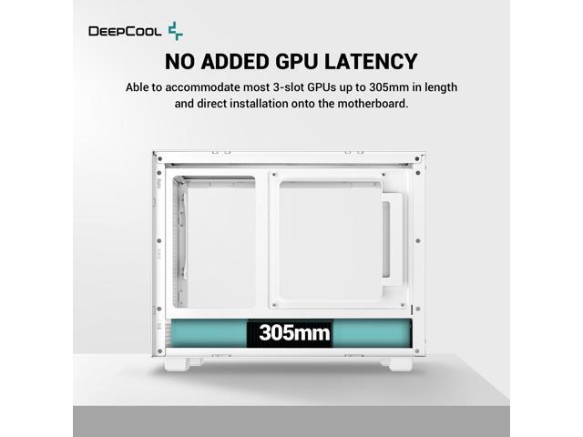 DeepCool CH160 WH Mini-ITX PC Case, High Airflow Mesh Panels, Full ...