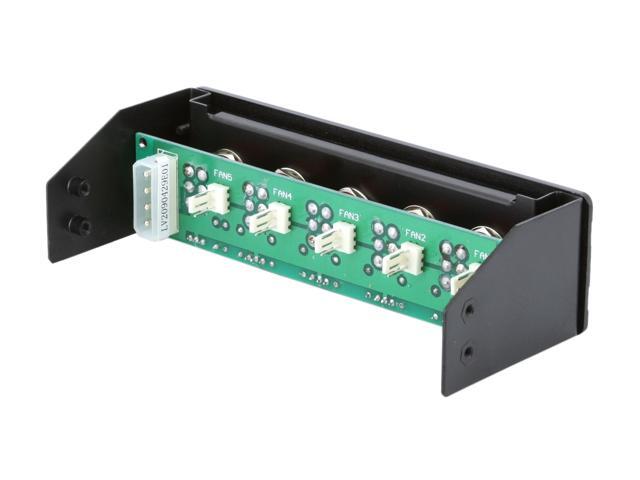 Lamptron 5.25" 5-channel fan controller, 60w/channel, High/Low/Off ...