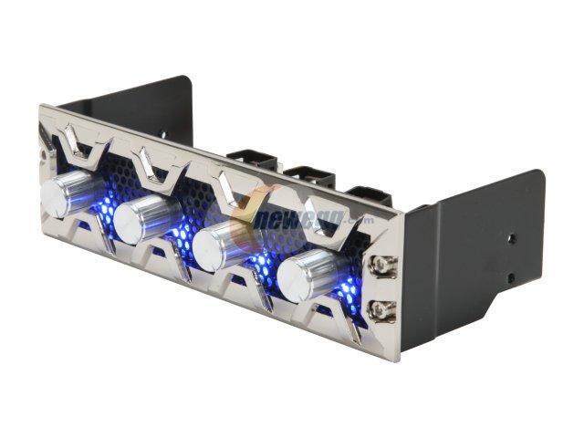 Lamptron FC3 Silver Black Fan Controller, 4 Channels 30W per Channel ...