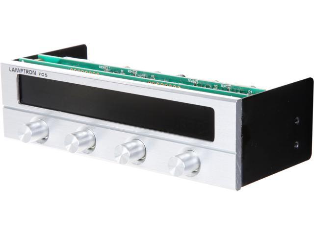 Lamptron FC5 V2 Silver Fan Controller, 4 Channels 30W per Channel, LCD ...