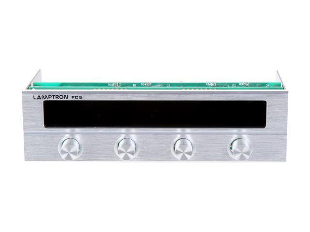 Lamptron FC5 V2 Silver Fan Controller, 4 Channels 30W per Channel, LCD ...
