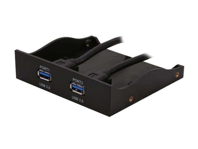 USB 3.0 2-Port Front Panel Module with Black Faceplate - Newegg.com