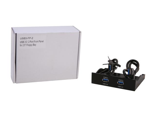 USB 3.0 2-Port Front Panel Module with Black Faceplate - Newegg.com