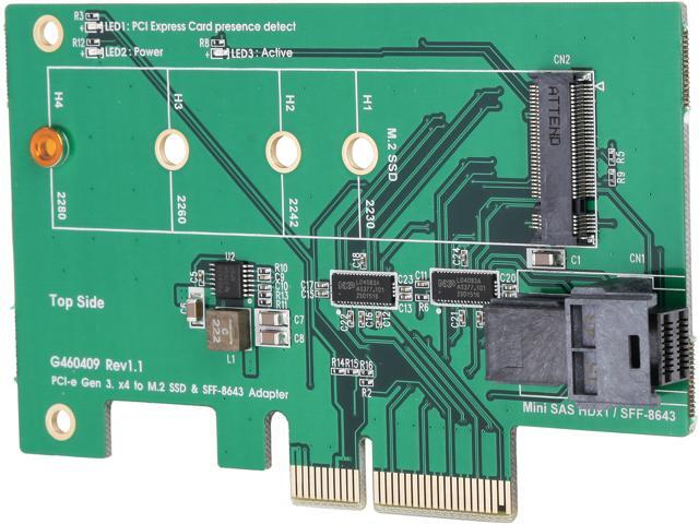 PCIe 4-Lane to Mini SAS HD & M.2 adapter - Newegg.com