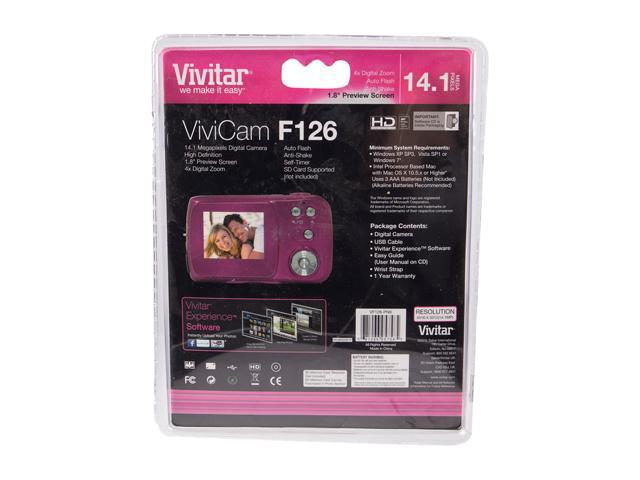 Vivitar ViviCam 14.1 Megapixel Digital Camera - Pink - Newegg.com