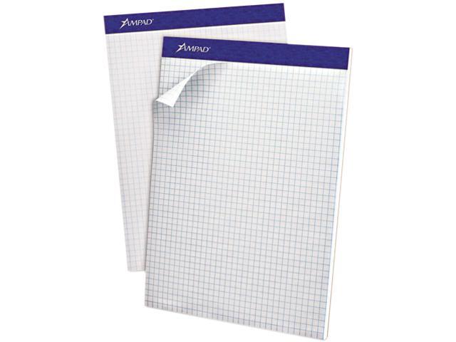 Double Sheet Quad Pad, 4 Sq. Per Inch Rule, Letter, White, Perfed, 100 ...