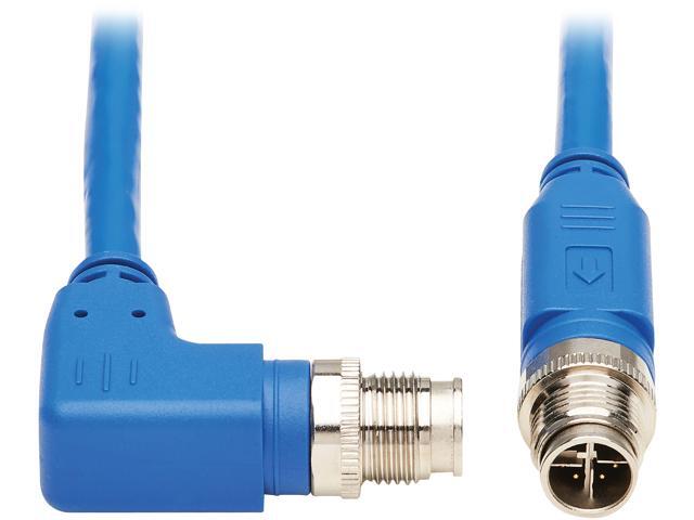 TRIPP LITE Ethernet Cable M12 X-Code Cat6 1G UTP CMR-LP Right-Angle M/M ...