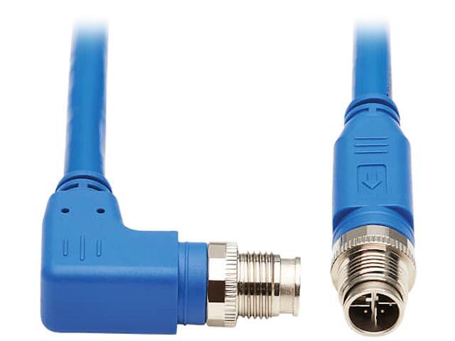 Tripp Lite M12 X-Code Cat6a Shielded Ethernet Cable, Right-Angle M12 ...
