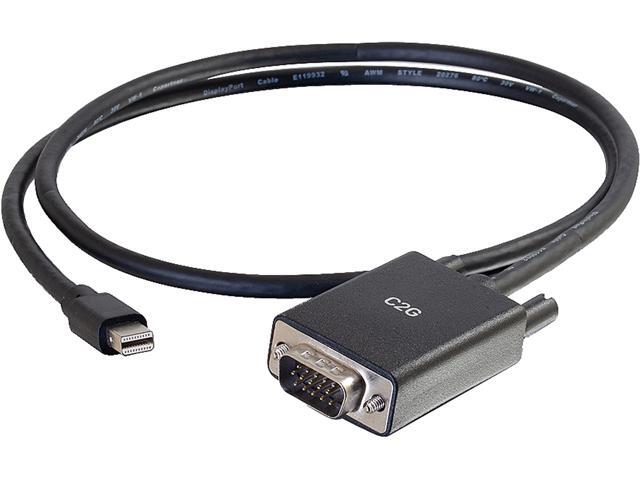 C2G Model 54677 6 ft. Mini DisplayPort Male to VGA Male Active Adapter ...
