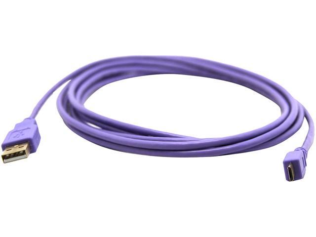 Filemate 6 ft Micro USB to USB Cable Type A to Type B - Purple ...