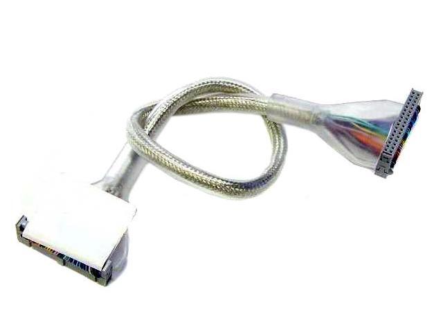 GENERIC 18" Clear Round Floppy Drive Cable, Booted, 2-Connector ...