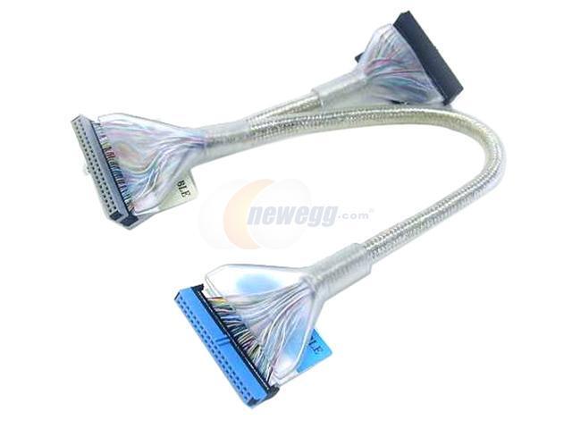 GENERIC 24" Clear IDE Round Cable, Internal IDC 34, Booted, 3-Connector ...