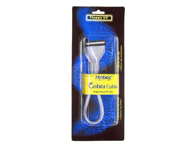Antec 16" Cobra F16 UV-activated plastic Round Floppy FDD Cable ...