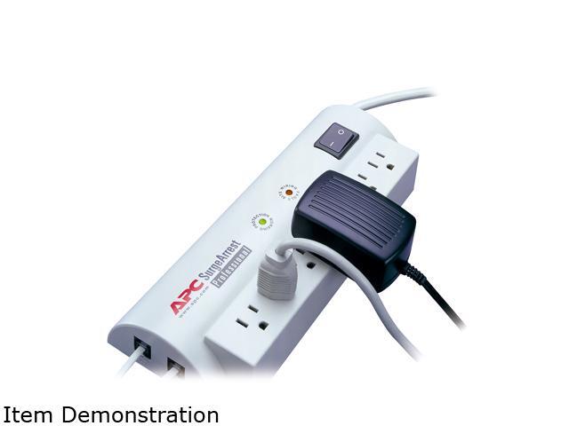 APC PRO7T 6' 7 Outlets 1680 joule Professional SurgeArrest phone line ...