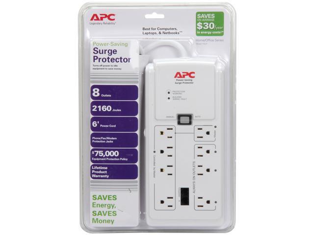 APC P8GT 6' 8 Outlets 2160 joule Surge Suppressor - Newegg.com