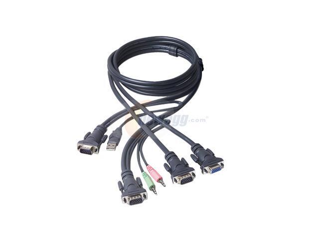 BELKIN 10 ft. OmniView KVM Cables for SOHO Series with Audio, USB/Dual ...