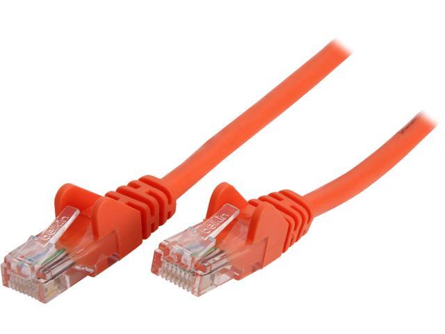 Belkin A3L791-25-ORG-S 25 ft. Patch Cable CAT5e Snagless RJ-45M / RJ ...