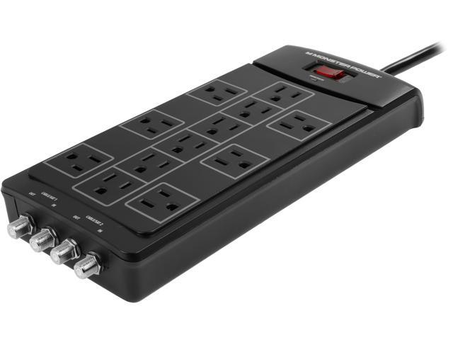 MONSTER 121829-00 (MP EXP 1200 AV) 6 ft. 12 Outlets 2160 Joules Core ...