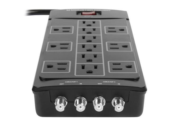 MONSTER 121829-00 (MP EXP 1200 AV) 6 ft. 12 Outlets 2160 Joules Core ...