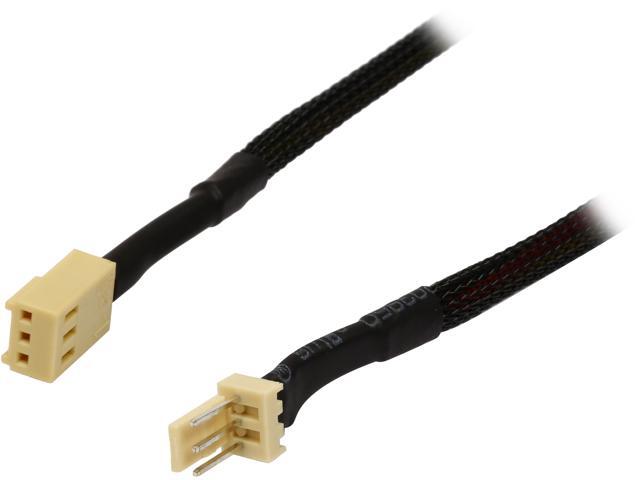 Rosewill TX3EX-12 1 ft. Sleeved 12 inch 3-pin TX3 Fan Power Extension ...