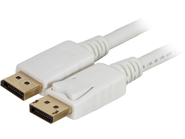 Rosewill 6 ft. White DisplayPort to DisplayPort Cable - Newegg.com
