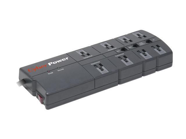 Open Box: CyberPower 850 6 Feet 8 Outlets 2400 Joules Home/Office Surge ...