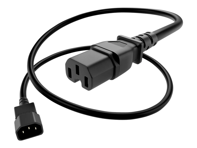Unirise PWCD-C14C15-15A-10F-BLK 10 ft. C14-C15 PDU Power Cord, SJT ...