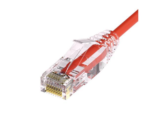 Unirise CS6-03F-RED 3 ft. Clearfit Slim Cat6 28AWG Patch Cable ...