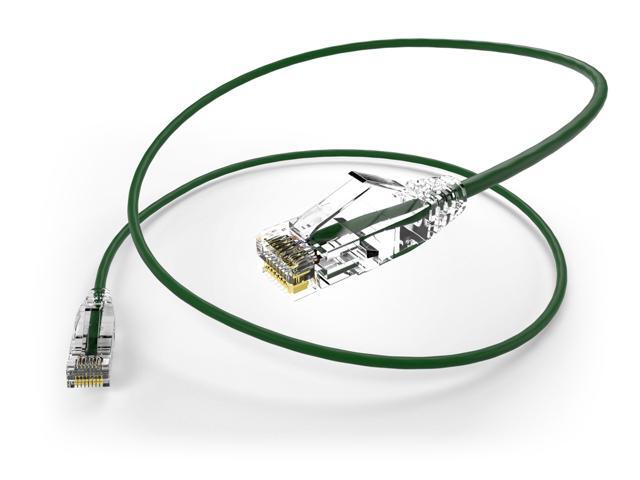 Unirise CS6-10F-GRN 10ft. Cat6 ClearFit Slim Patch Cable Green - Newegg.com